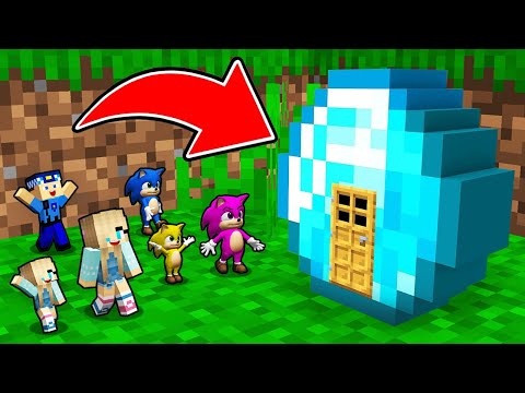 BEBEK SONİC AİLESİ VE BERCA AİLESİ ELMASIN İÇİNDE GİZLİ GEÇİT BULDU! 😨 Minecraft