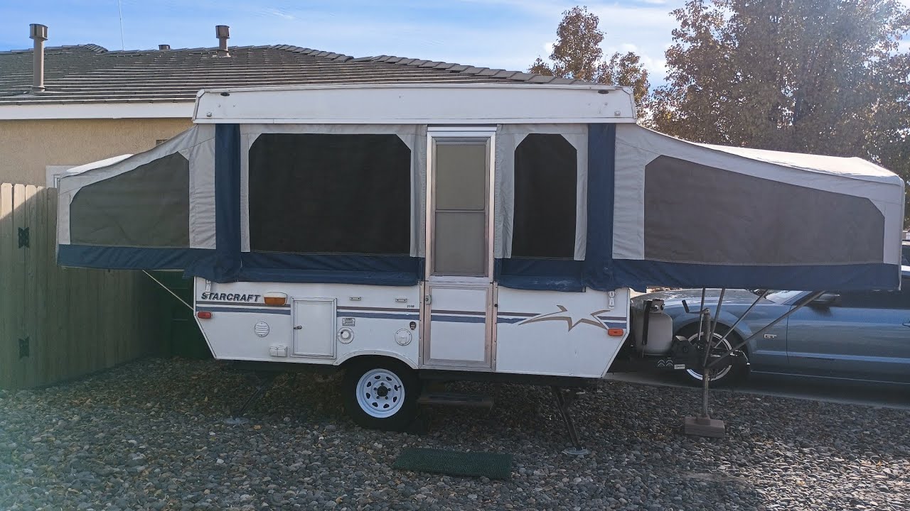 2002 Starcraft 2108 pop up camper - YouTube