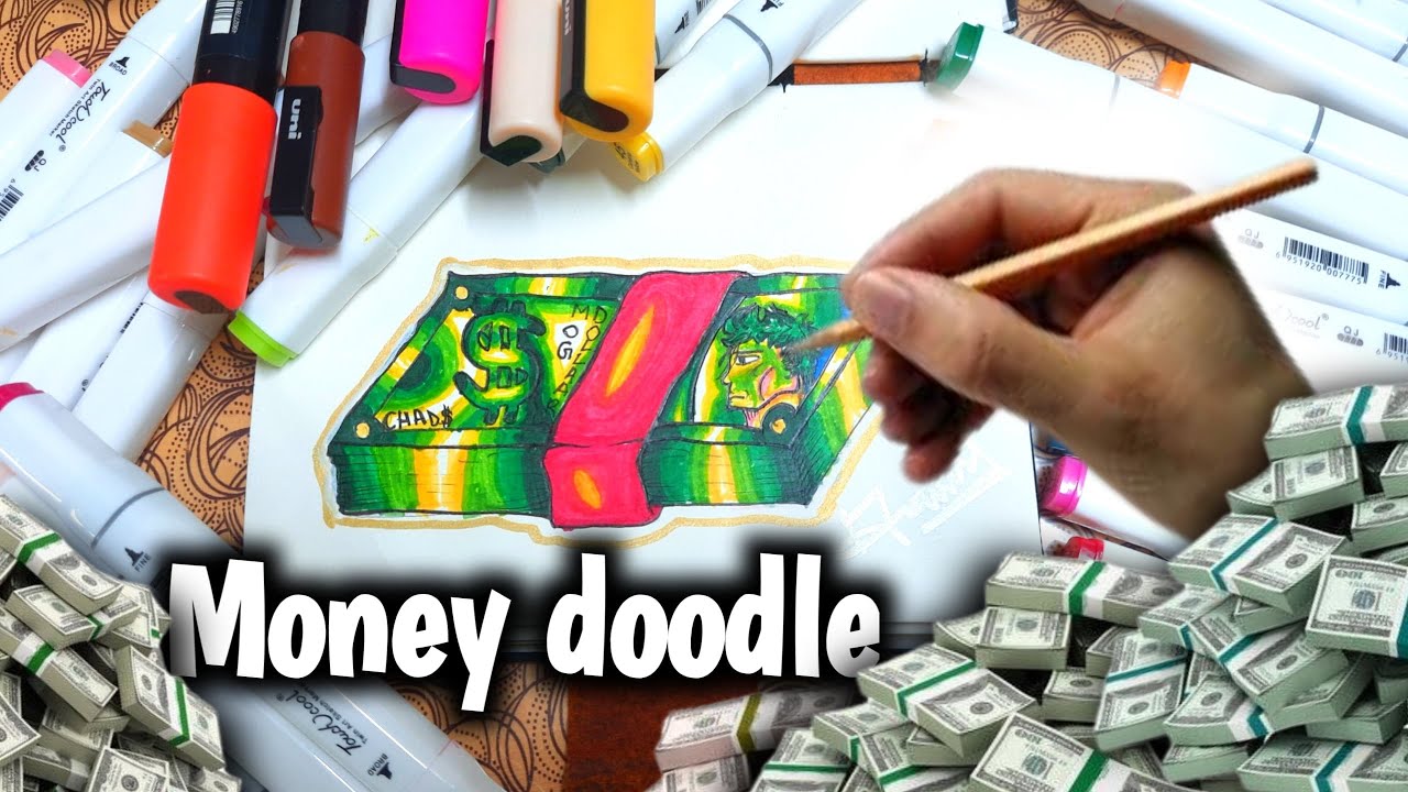 Draw Money Doodle like a Pro in 150 sec || doodle money || tutorial ...