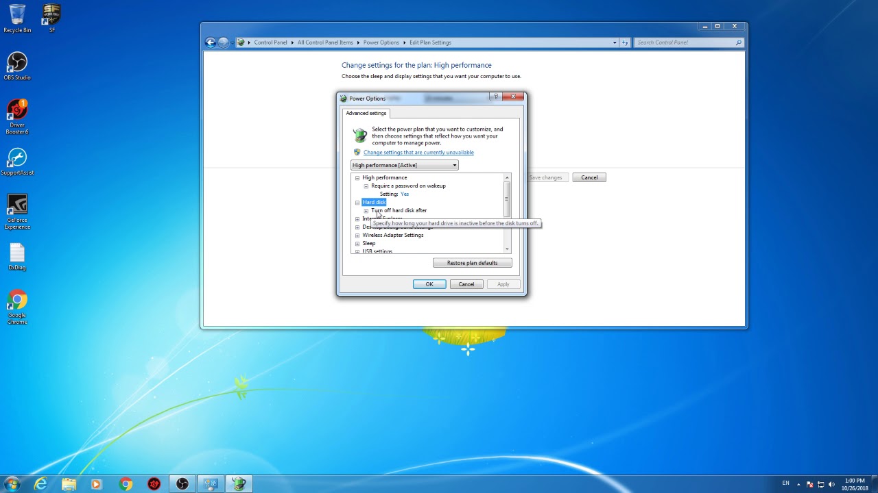Change Power Option Win 7 - YouTube