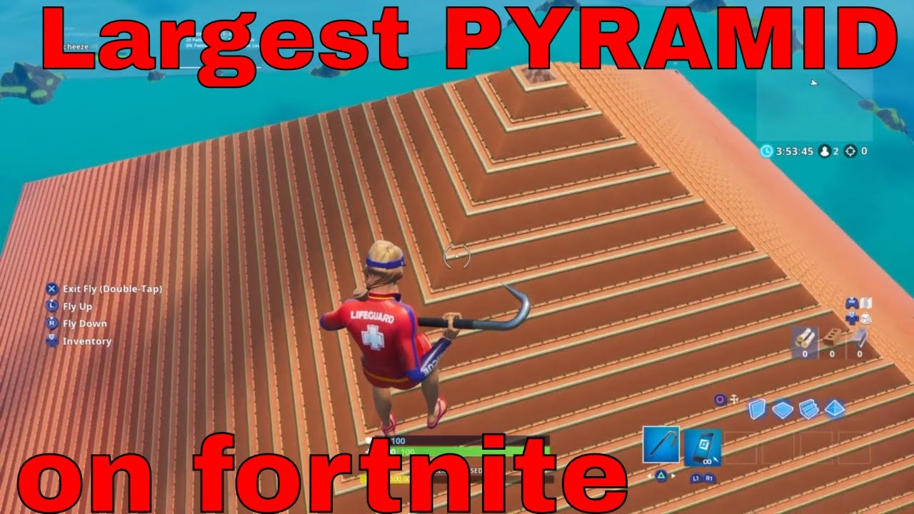 Fortnite Creative Build a Large Pyramid - YouTube