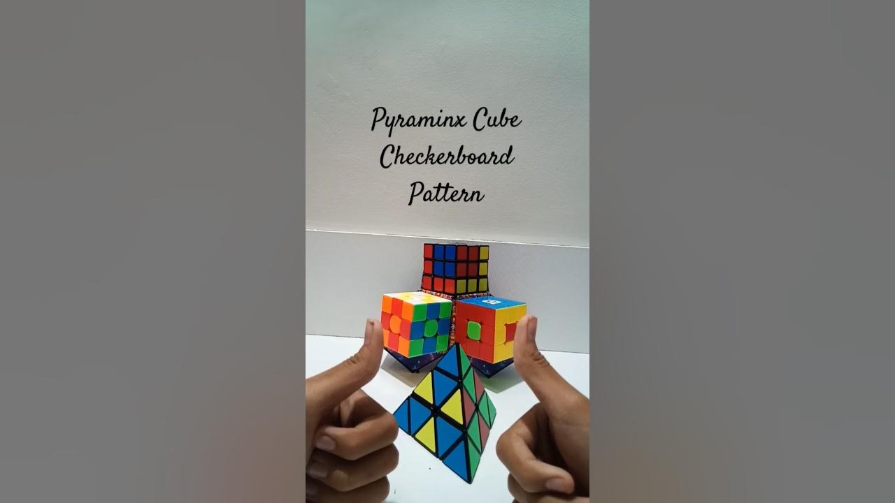 Pyraminx Cube Checkerboard Pattern #rubikscube #speedcuber #viralshort #viralvideo # ...