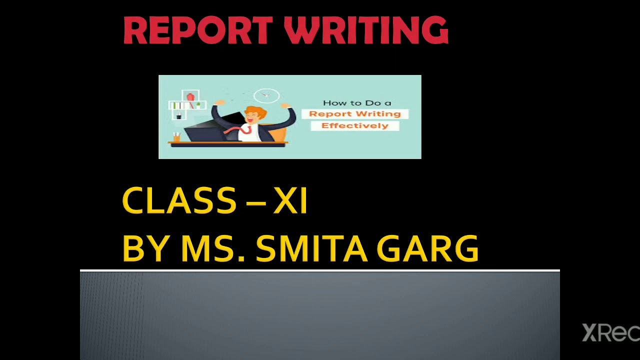 Report writing for class 11 - YouTube