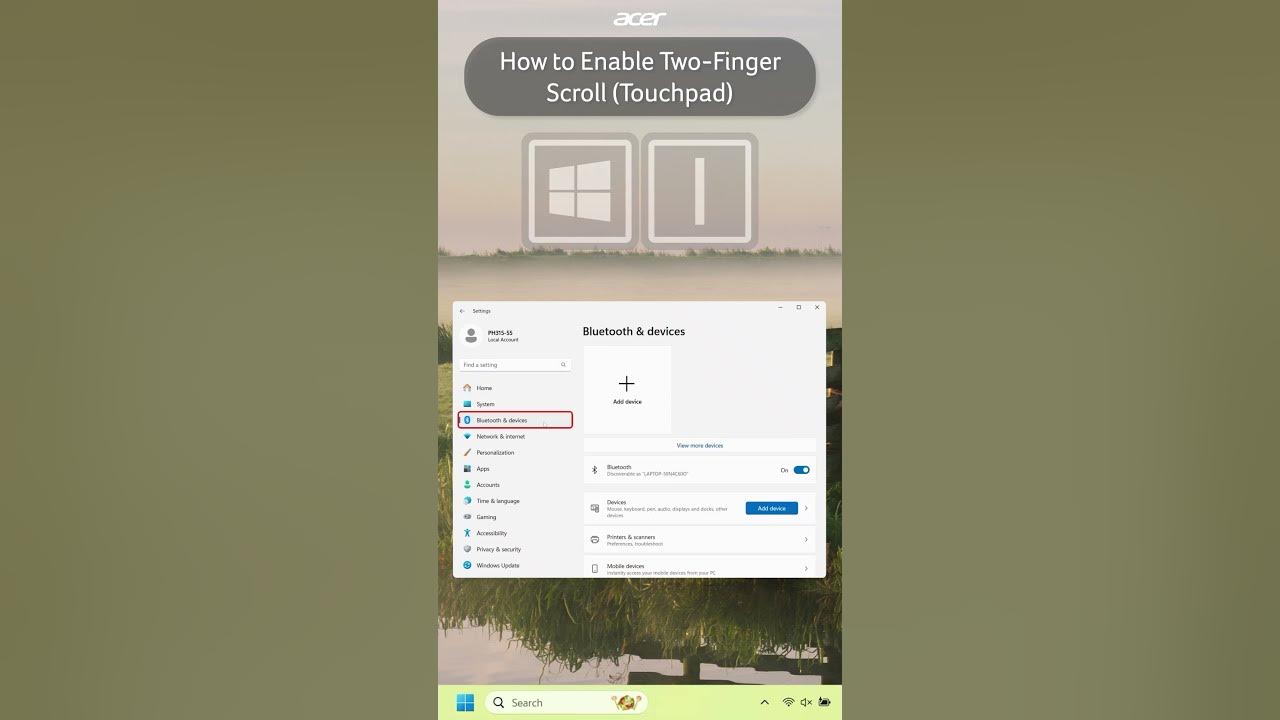 Windows 11 - How to Enable Two-Finger Scroll (Touchpad) - YouTube