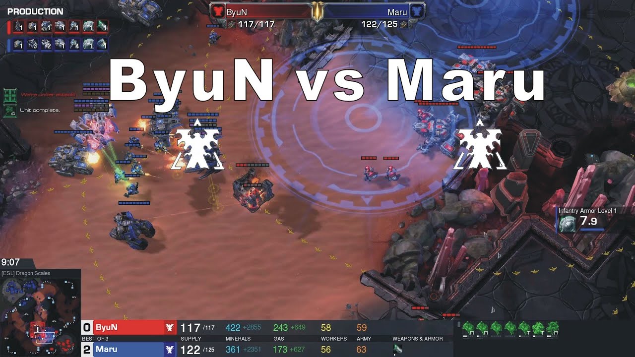 Starcraft II IEM Katowice 2023 Feb9 ByuN(T) v Maru(T) Game 2 MAPS ...