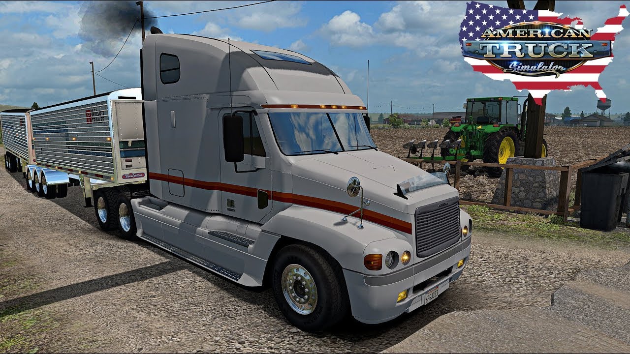 ATS Freightliner Century 🚚 Road Train I Weizentransport 🔵 #213 US Truck ...