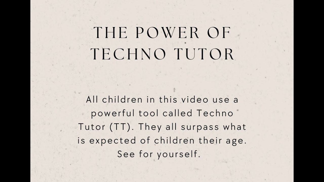 Genius Children around the world using Techno Tutor - YouTube