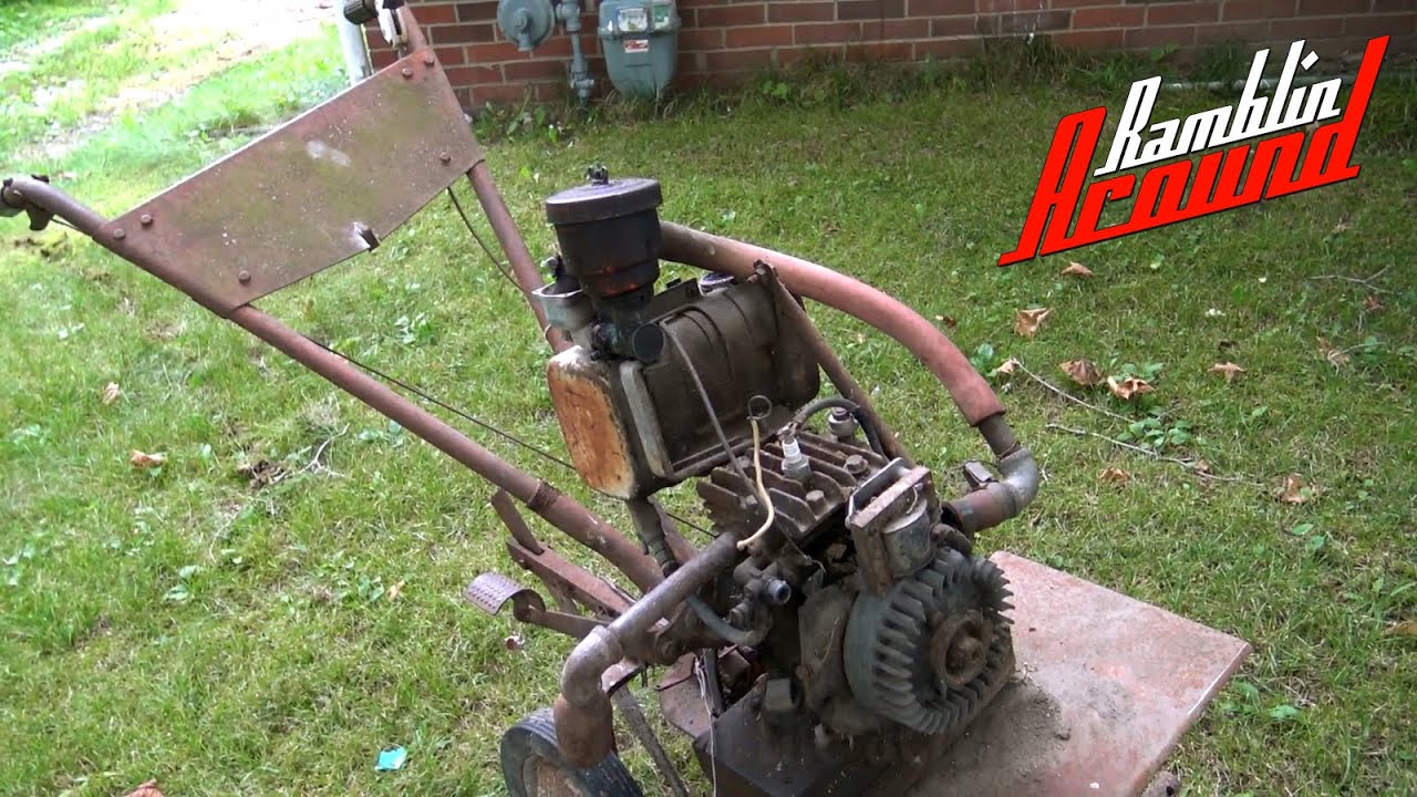 Antique Kickstart Rototiller Engine - Questions for 805Roadking - YouTube