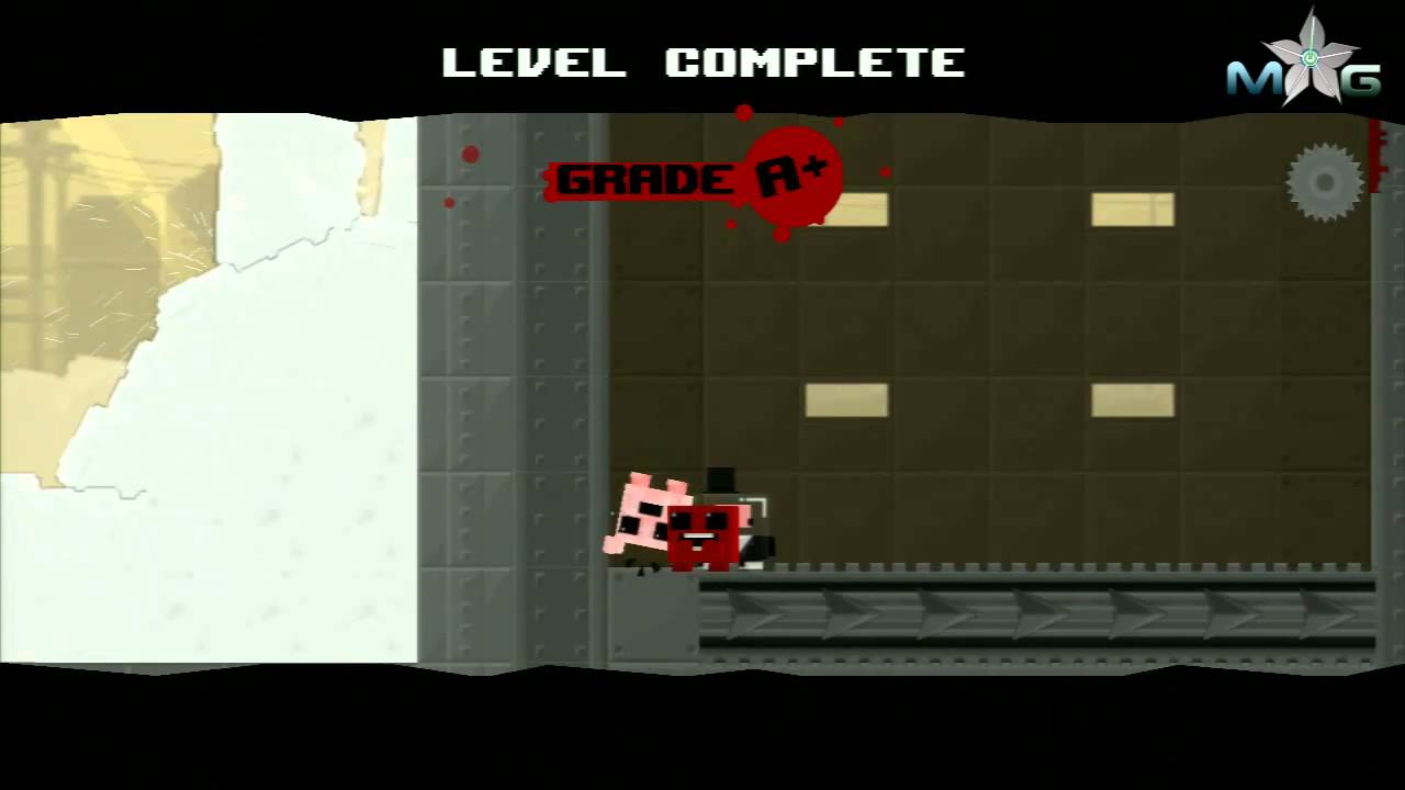 Super Meat Boy Walkthrough - The Salt Factory 3-4 Transmissions - YouTube