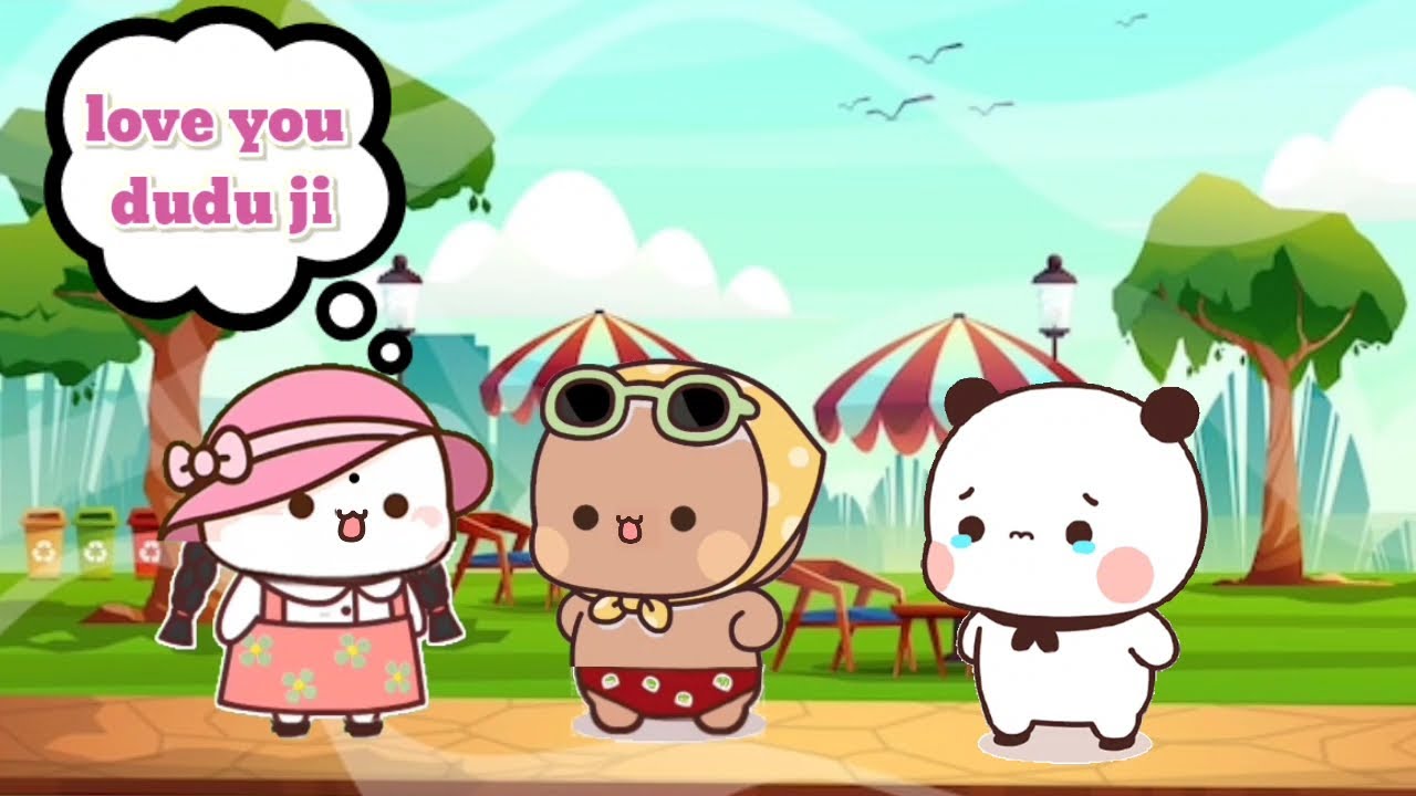 Dudu Aya Champa se Milne 🥺l bubu dudu l bear or panda l peach goma l ...