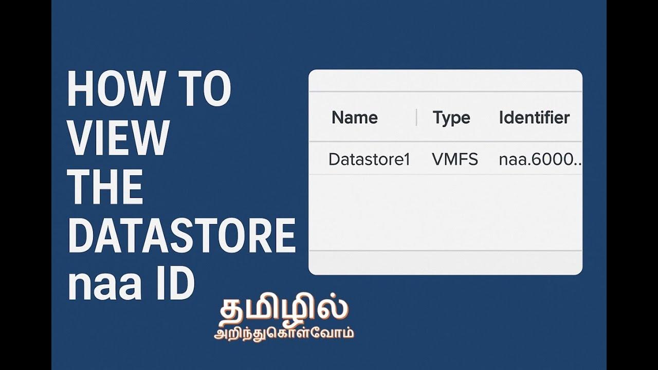 VMware vCenter Datastore summary page | How to view the Datastore naa id in vCenter 8.0 - YouTube