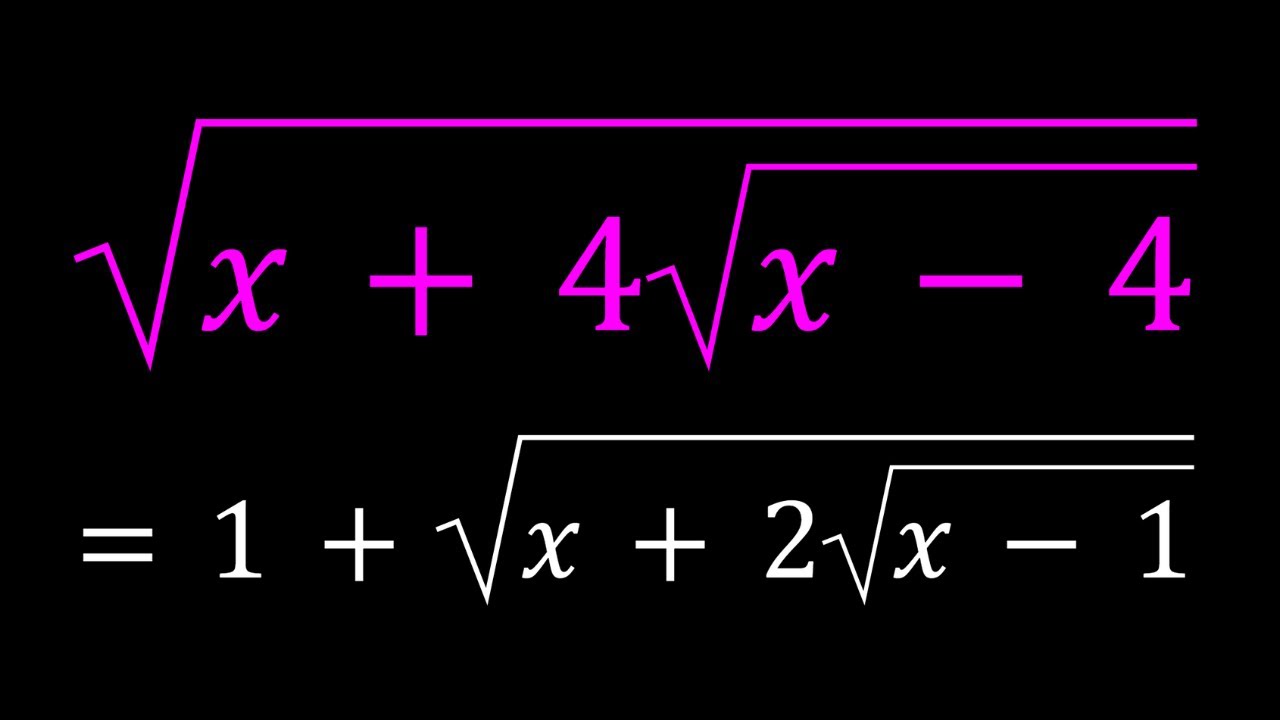 A Radical Equation From Turkish Math Olympiads - YouTube