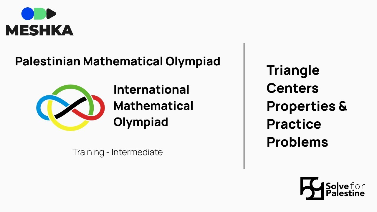 #15 Palestinian Math Olympiad: Triangle Centers Properties & Practice ...