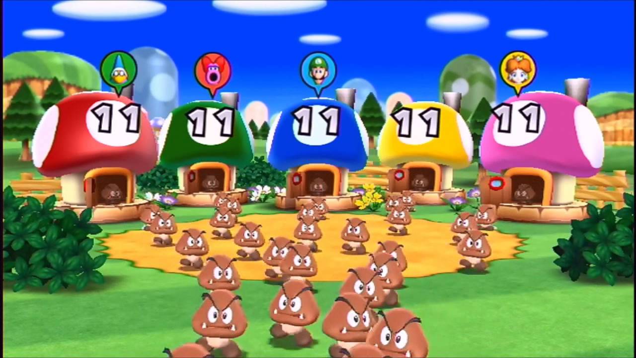Mario Party 9 Minigames - Goomba Village - YouTube