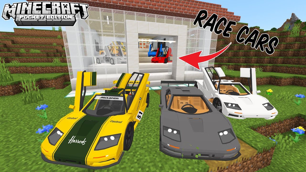 🚘RACE CARS SA MINECRAFT | NAG KARERA KAME | Minecraft PE - YouTube