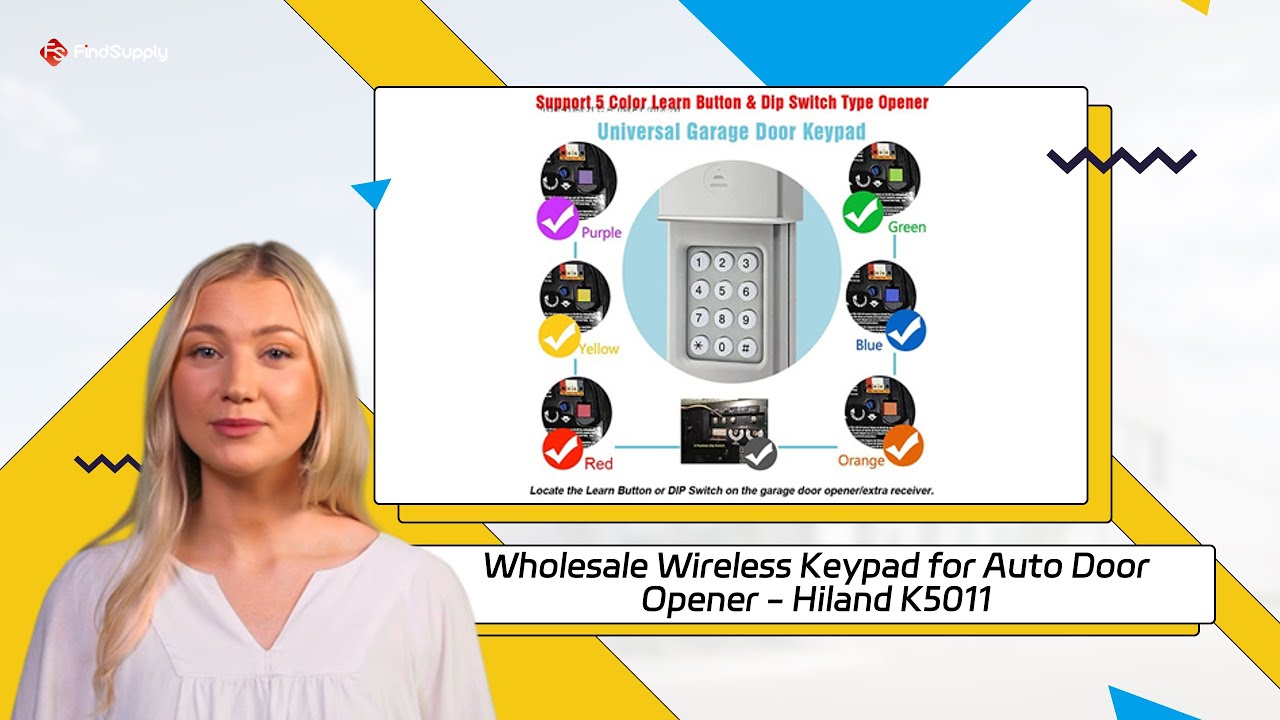 Wholesale Wireless Keypad for Auto Door Opener - Hiland K5011 - YouTube