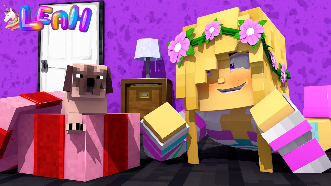 Little Leah ADOPTS A RESCUE PUPPY... Minecraft - YouTube