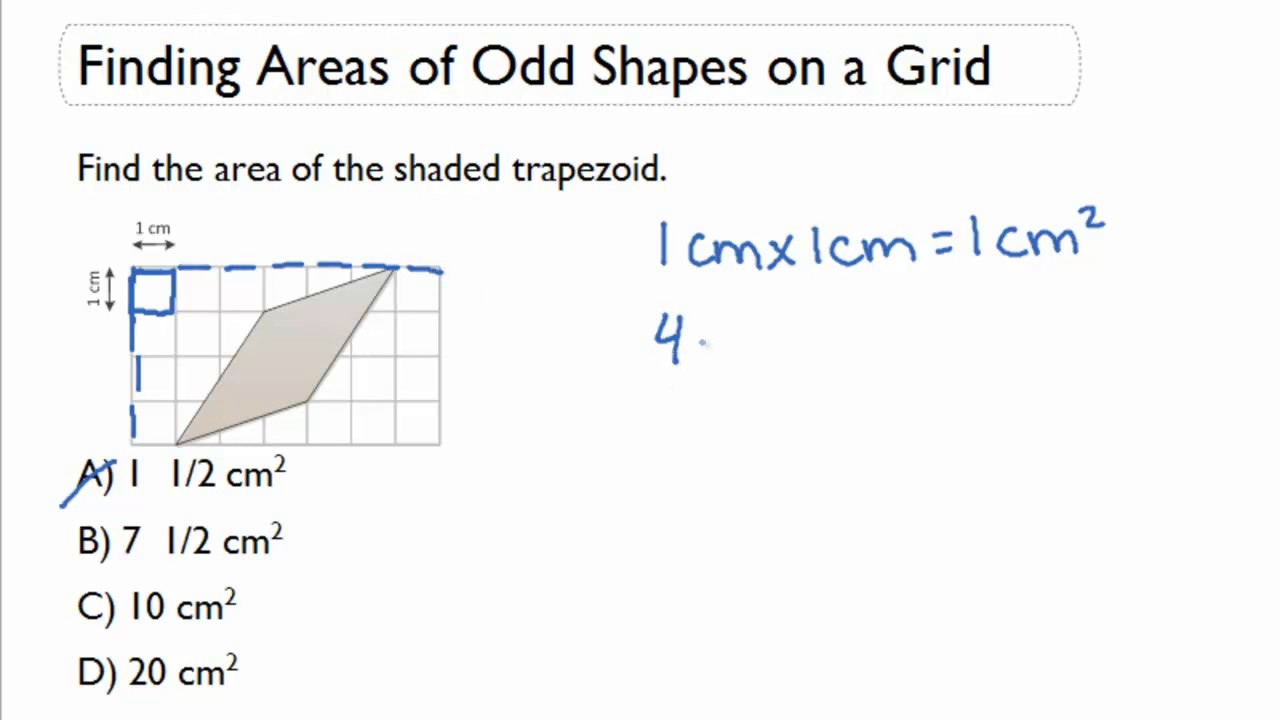 Finding Areas of Odd Shapes on a Grid - YouTube