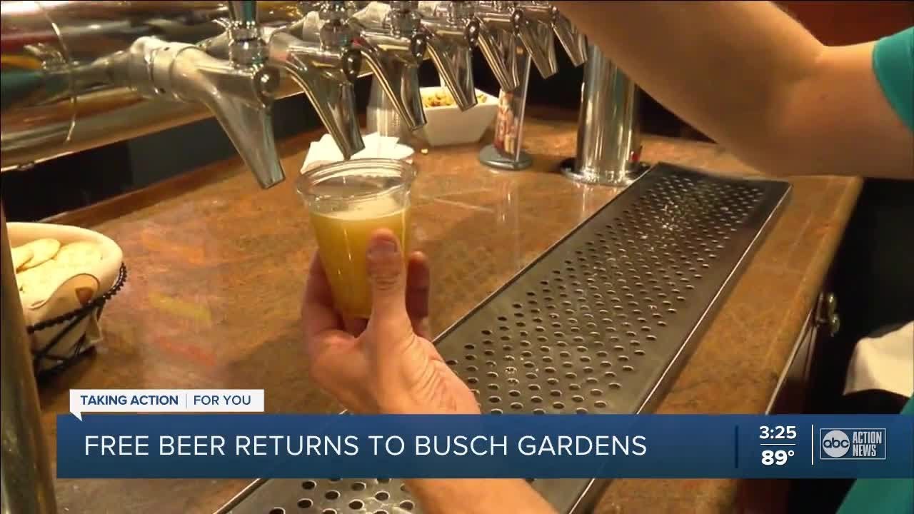 Free beer is back at Busch Gardens - YouTube
