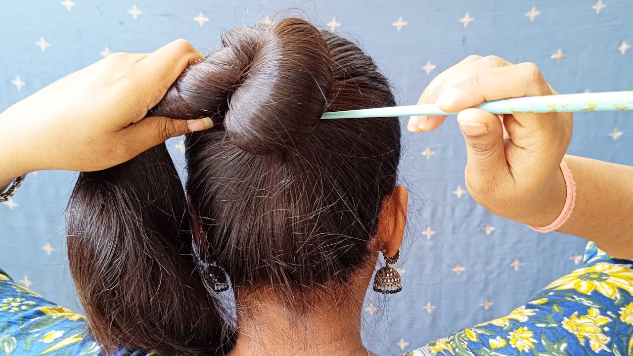 Bun Stick! 1 Min Very Quick Juda Hairstyle For Home \ Easy To Make ...