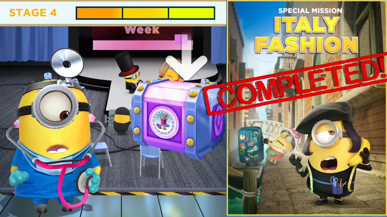 Minion Rush ITALY FASHION COMPLETED AND REWARDS Claim Doctor Carl in ...