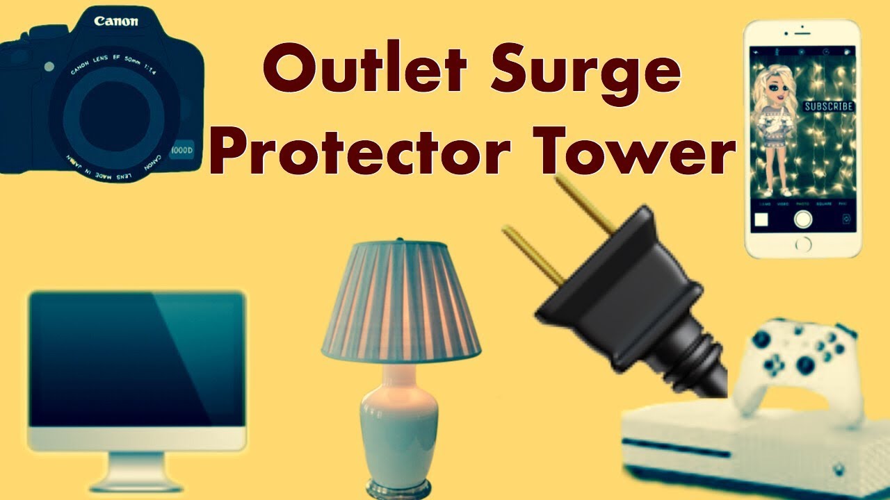 Houzetek Power Strip Tower & Jbonest 16 Outlet Surge Protector Power ...