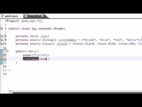 Part 70 : Java Programming Tutorial - JList . - YouTube