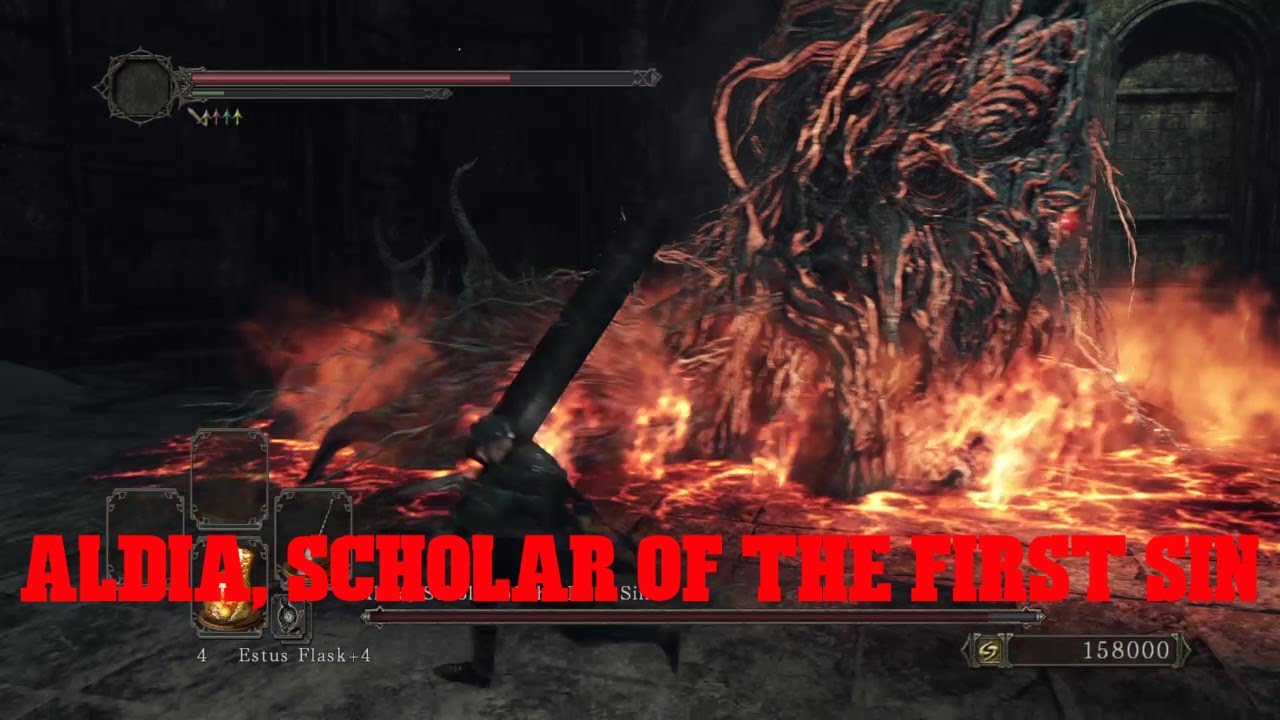 Dark Souls II Aldia, Scholar of the First Sin Boss Fight - YouTube