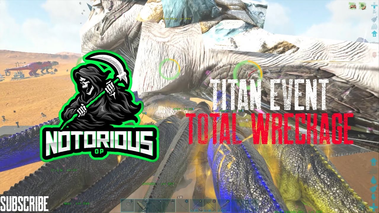 Ark - Crazy PVP at the TITAN EVENT - ND (Total Wreckage) - YouTube