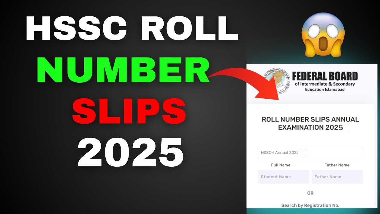 FBISE Hssc Roll Number Slips 2025 Update🔥😱! - YouTube