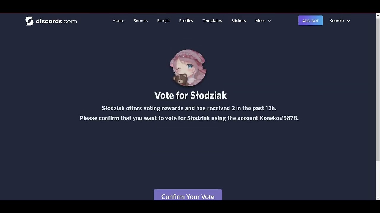 How to vote for a discord bot on discords.com [Tutorial] - YouTube