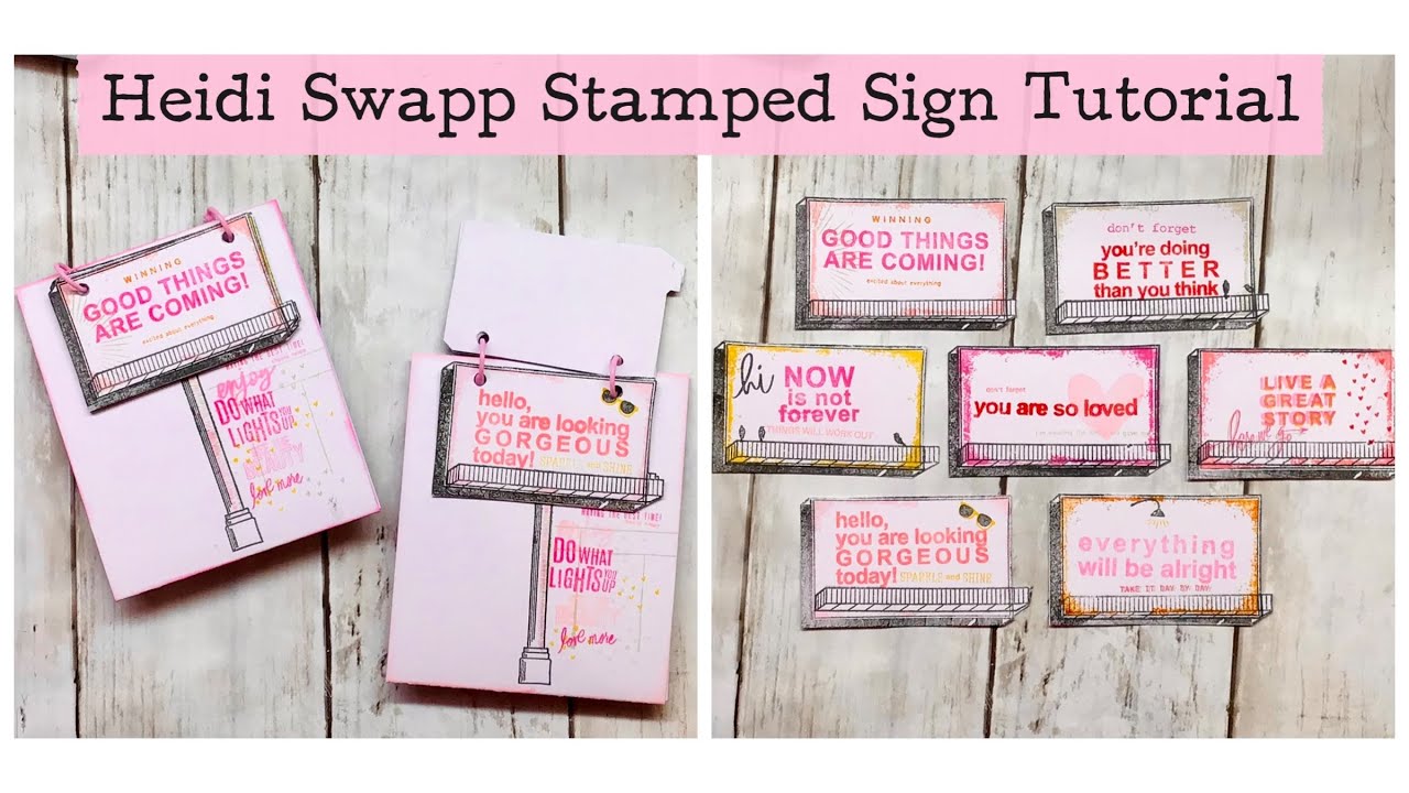 Heidi Swapp Stamped Sign Tutorial @heidiswapp00 - YouTube