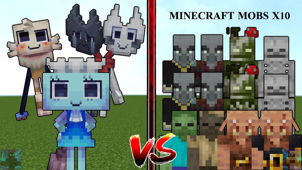 Dandy's World Add-on update vs Minecraft Mobs x100 | Dandy's World in ...