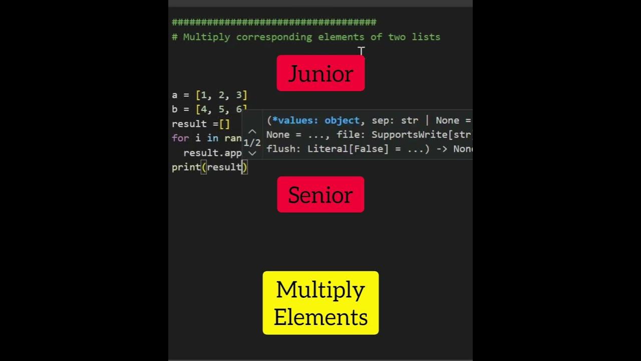 Junior Vs. Senior Developer #coding #programming #python #shorts - YouTube