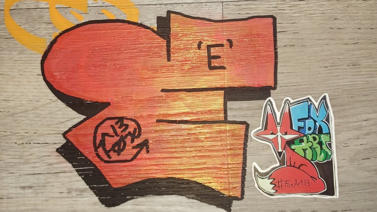 How to draw Graffiti letters with Posca markers ( E ) - YouTube