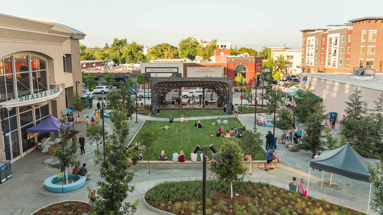 Downtown Redding's Newest Park - Whistle Stop Park! - YouTube