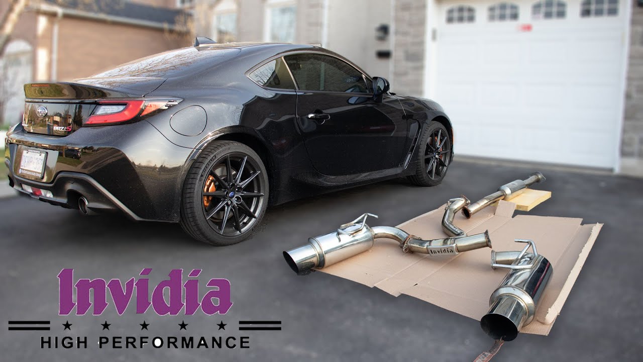 Installing INVIDIA CATBACK EXHAUST on my BRZ tS! - YouTube