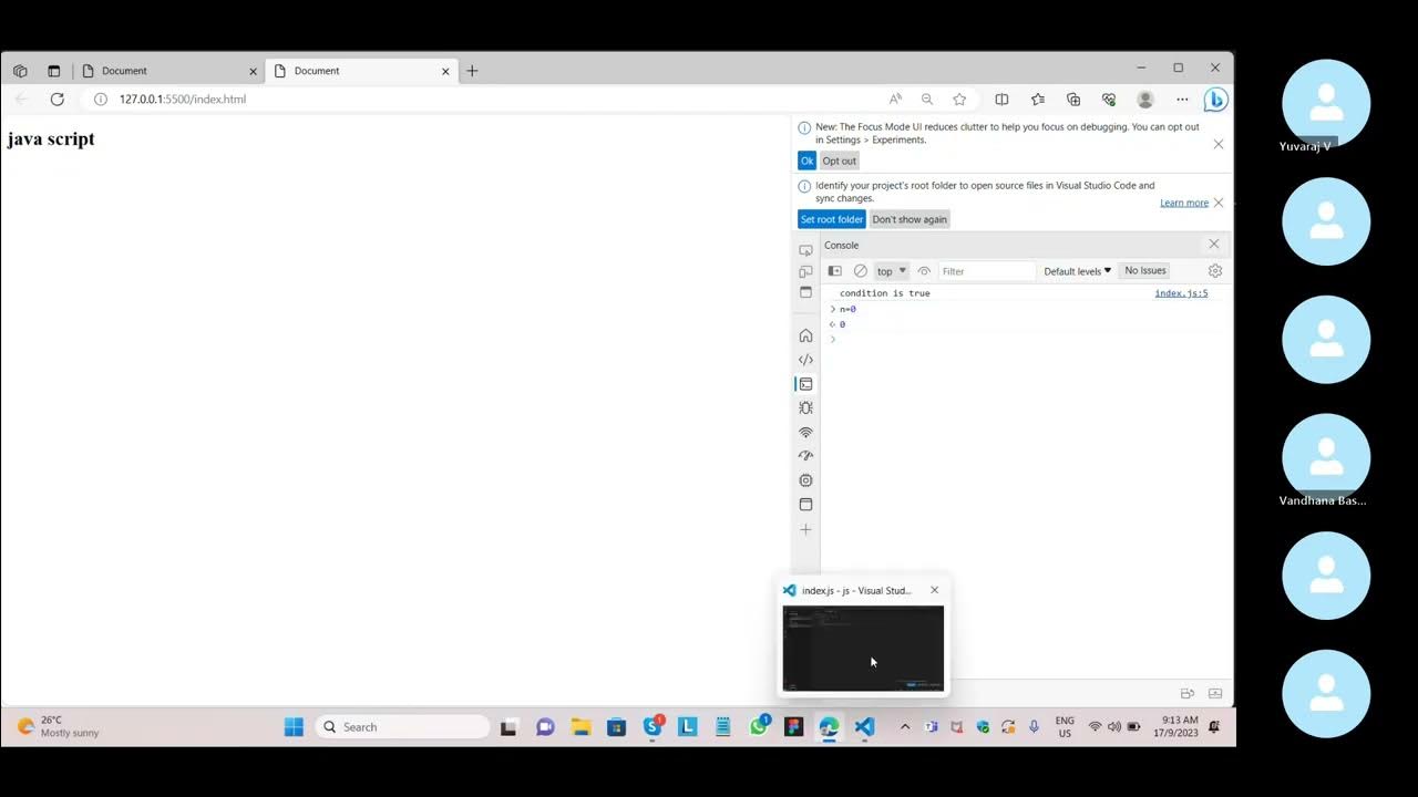 Javascript Flow control statements and operators intro [Tamil] 2023-SEP ...
