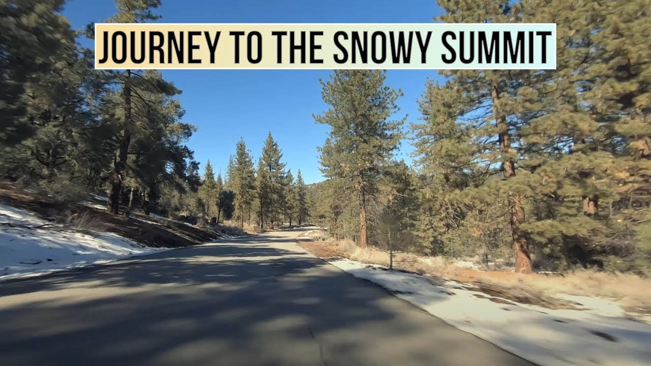 Snowy Summit Drive Up California's Mount Pinos and Back! - YouTube