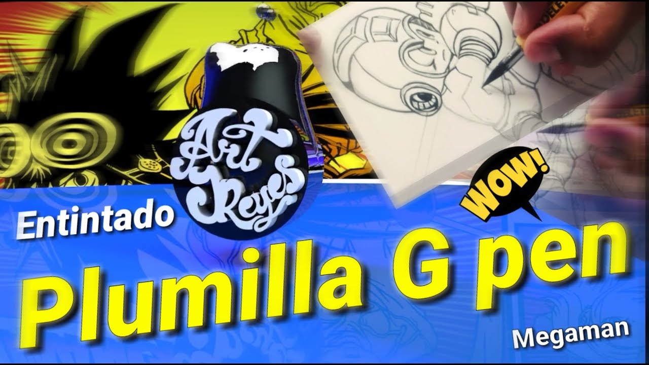 Entintado Plumilla G pen - Megaman - YouTube