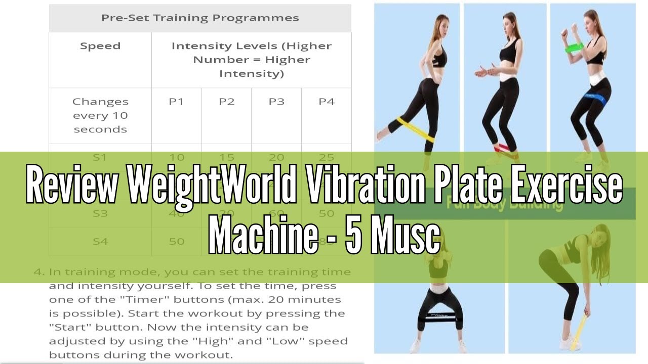 Review WeightWorld Vibration Plate Exercise Machine - 5 Muscle ...