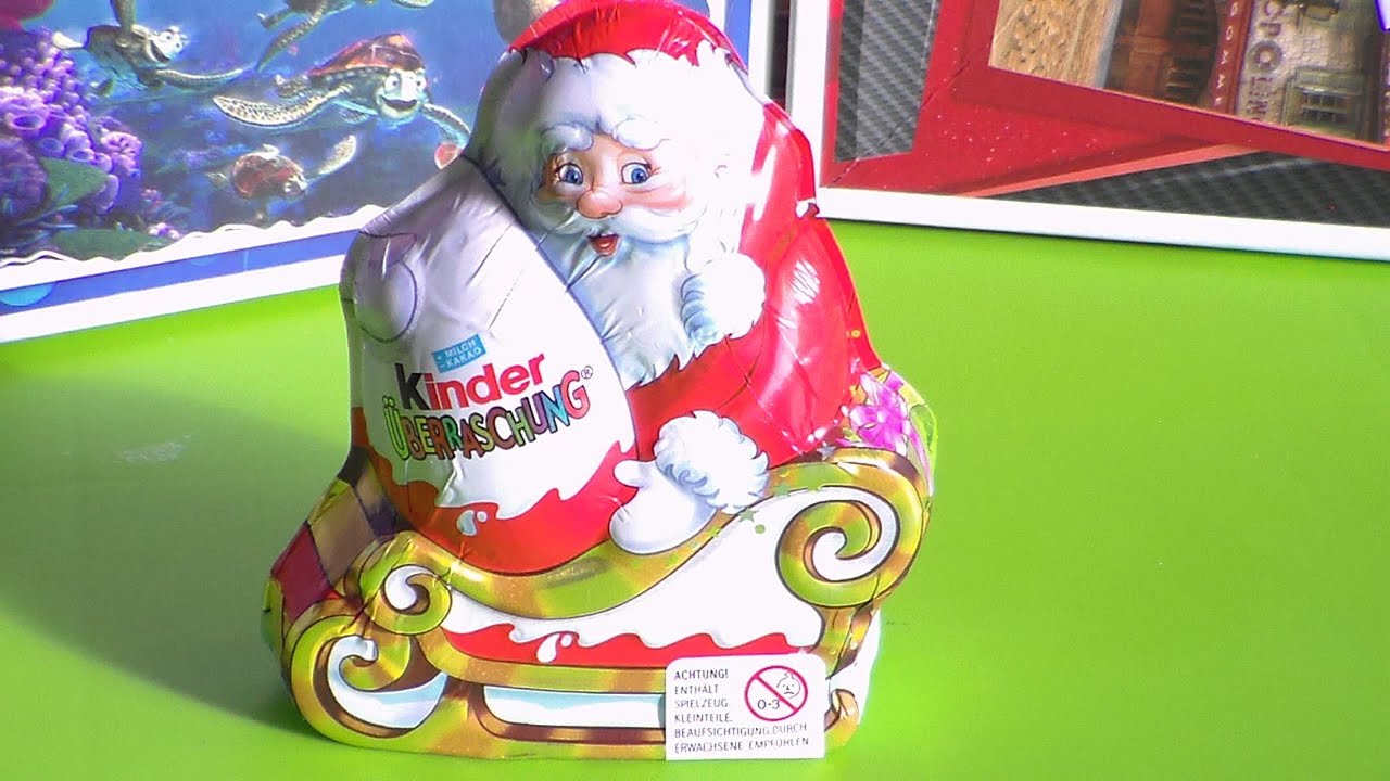Kinder Surprise Christmas Collection ,Chocolate Santa Claus with a toy ...