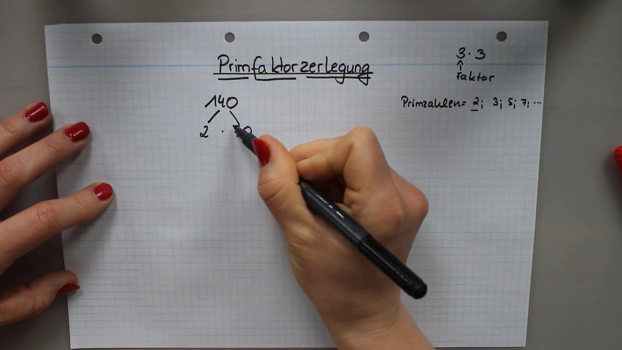 Mathe Klasse 5 / Wie funktioniert eine Primfaktorzerlegung ? - YouTube