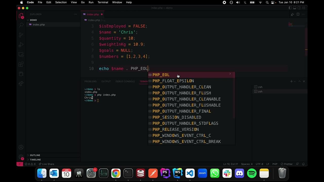 Intro to PHP: common primitive data types - YouTube