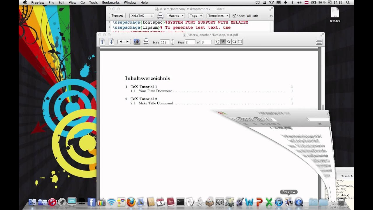 TeX Tutorial 8: Customize Table of Contents & Renew Command - YouTube