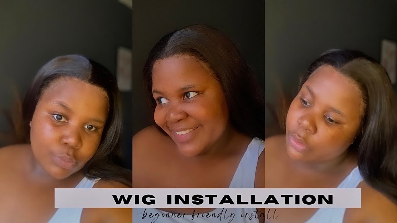 Hair Installation Tutorial | 20 Inches Straight Wig | Beginner Friendly ...