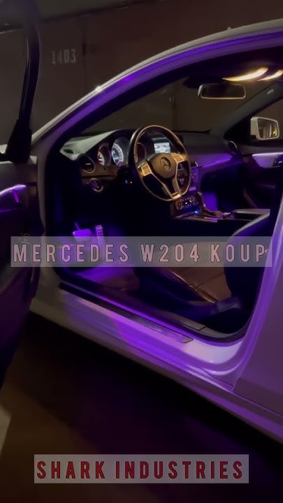 Mercedes W204 Купе подсветка салона - YouTube