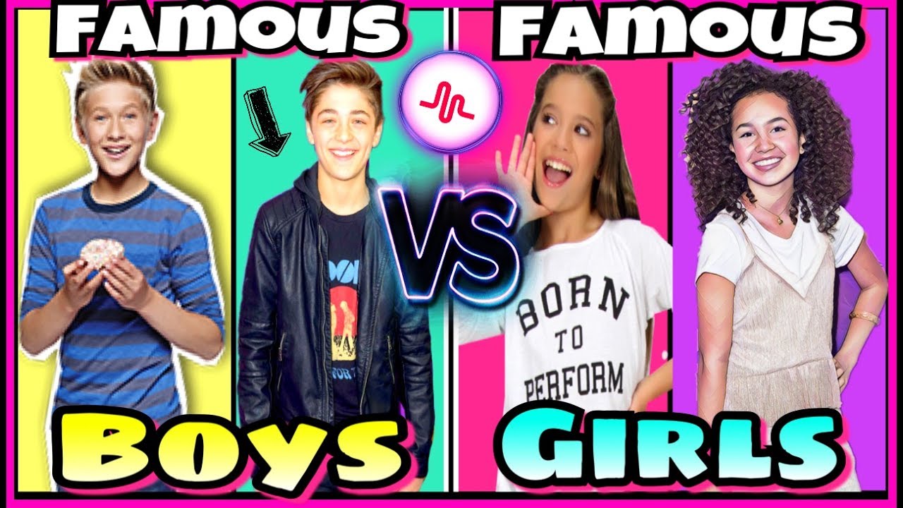 Famous Boys VS Famous Girls Musical.ly Battle | Top Celebrity Stars ...
