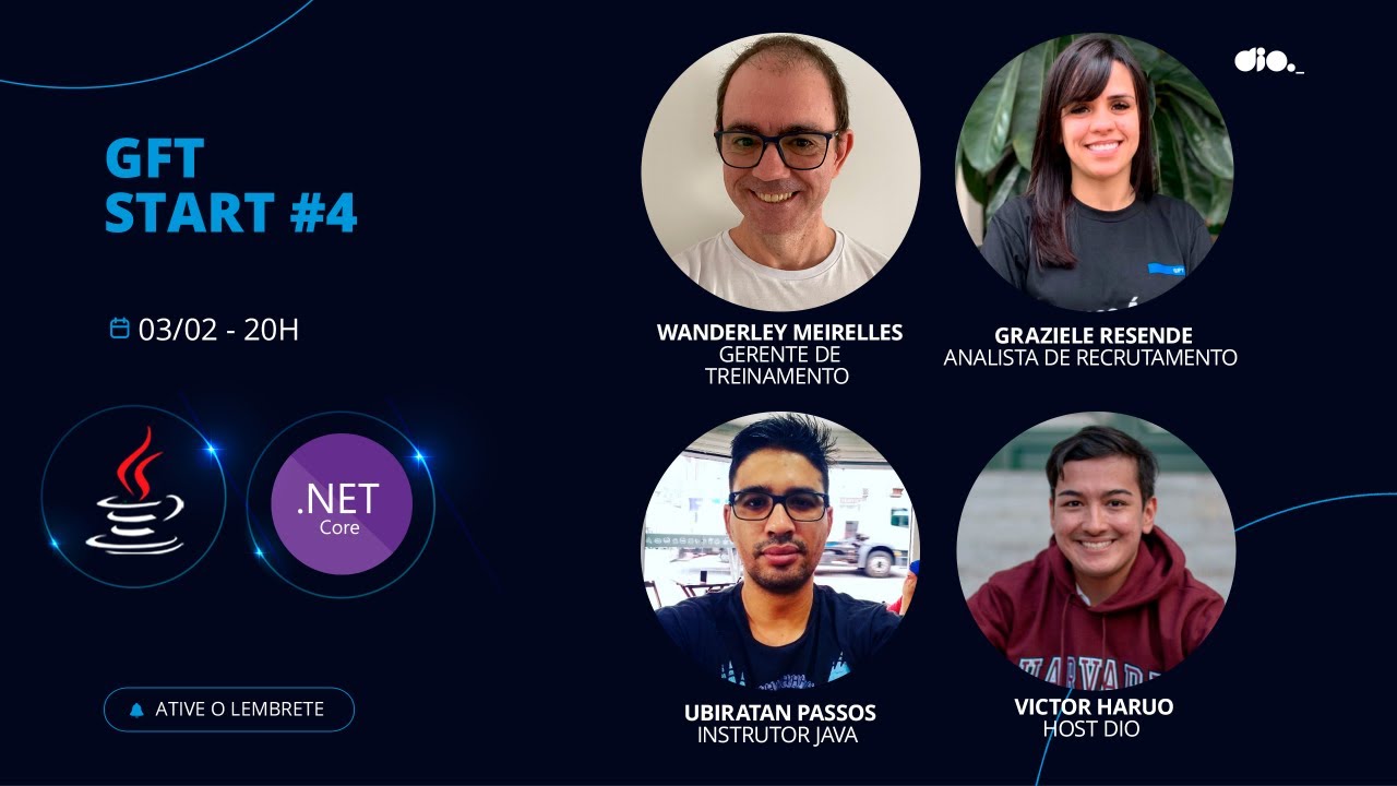 Programa de Estágio Tech de Java e .NET - GFT Start 4# - YouTube