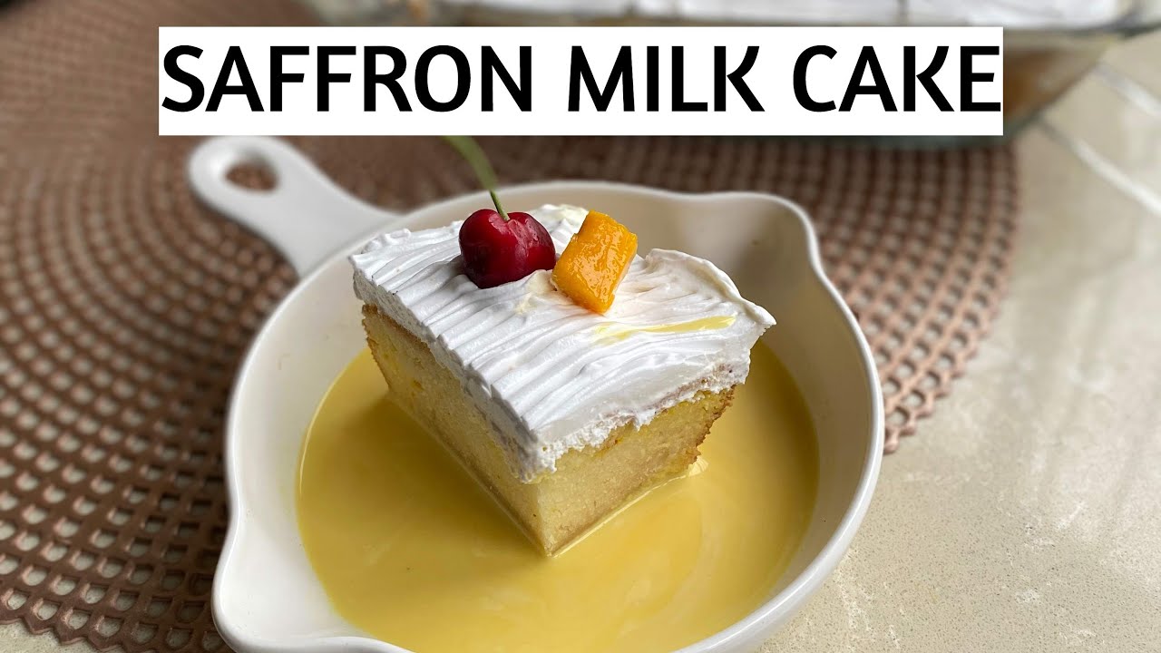 SAFFRON MILK CAKE - YouTube